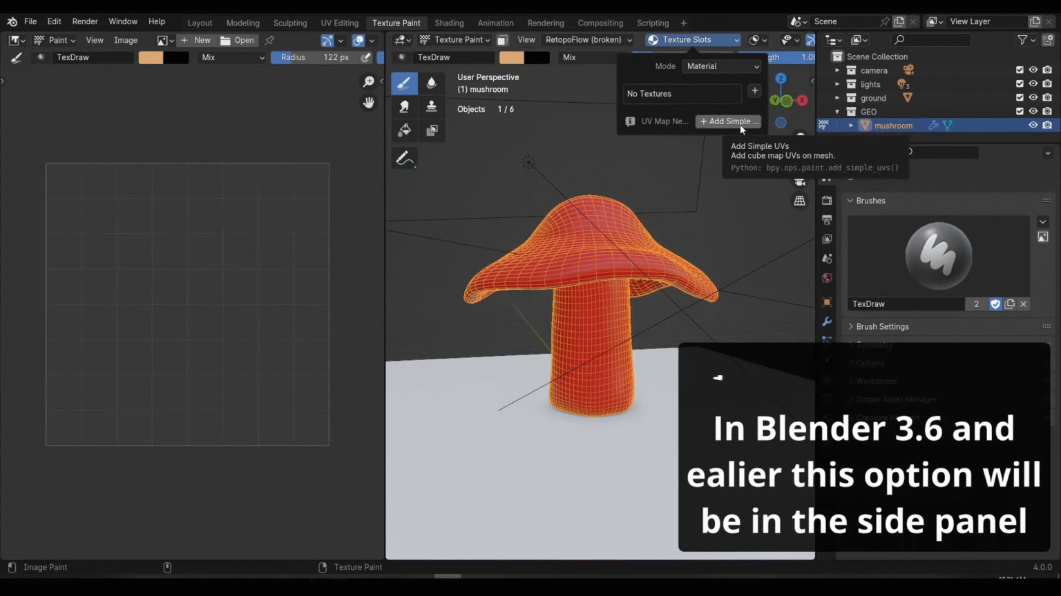 Texture Paint in Blender Without UVs | Step-by-Step Expert Guide